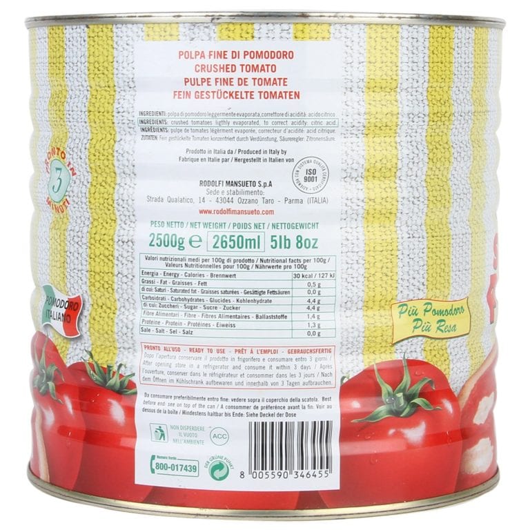 Rodolfi Mansueto Rodolfi Ardita Tomato Puree Super Pizza, 2.5kg ...