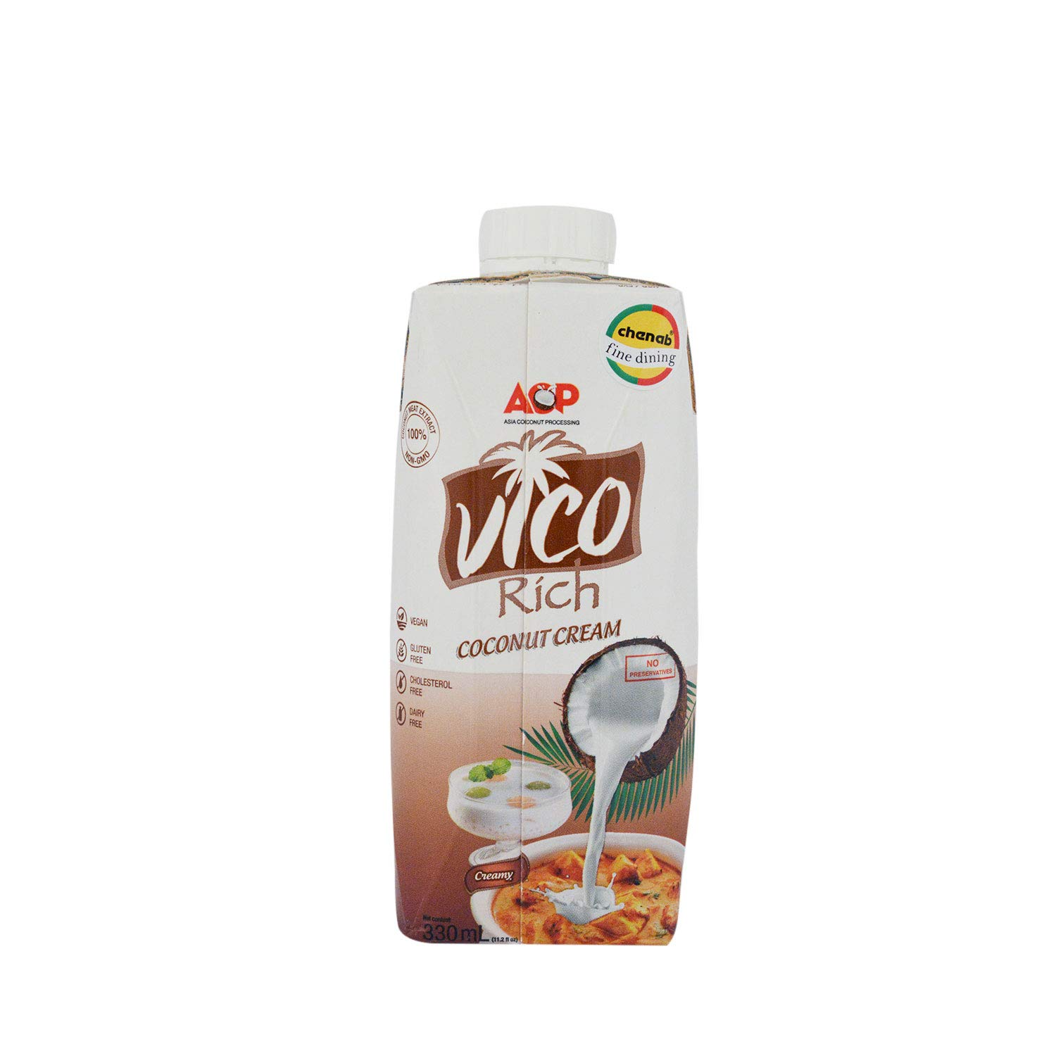 Vico Pure Rich Coconut Cream (20% - 26% Fat), 330ml - Chenab Gourmet