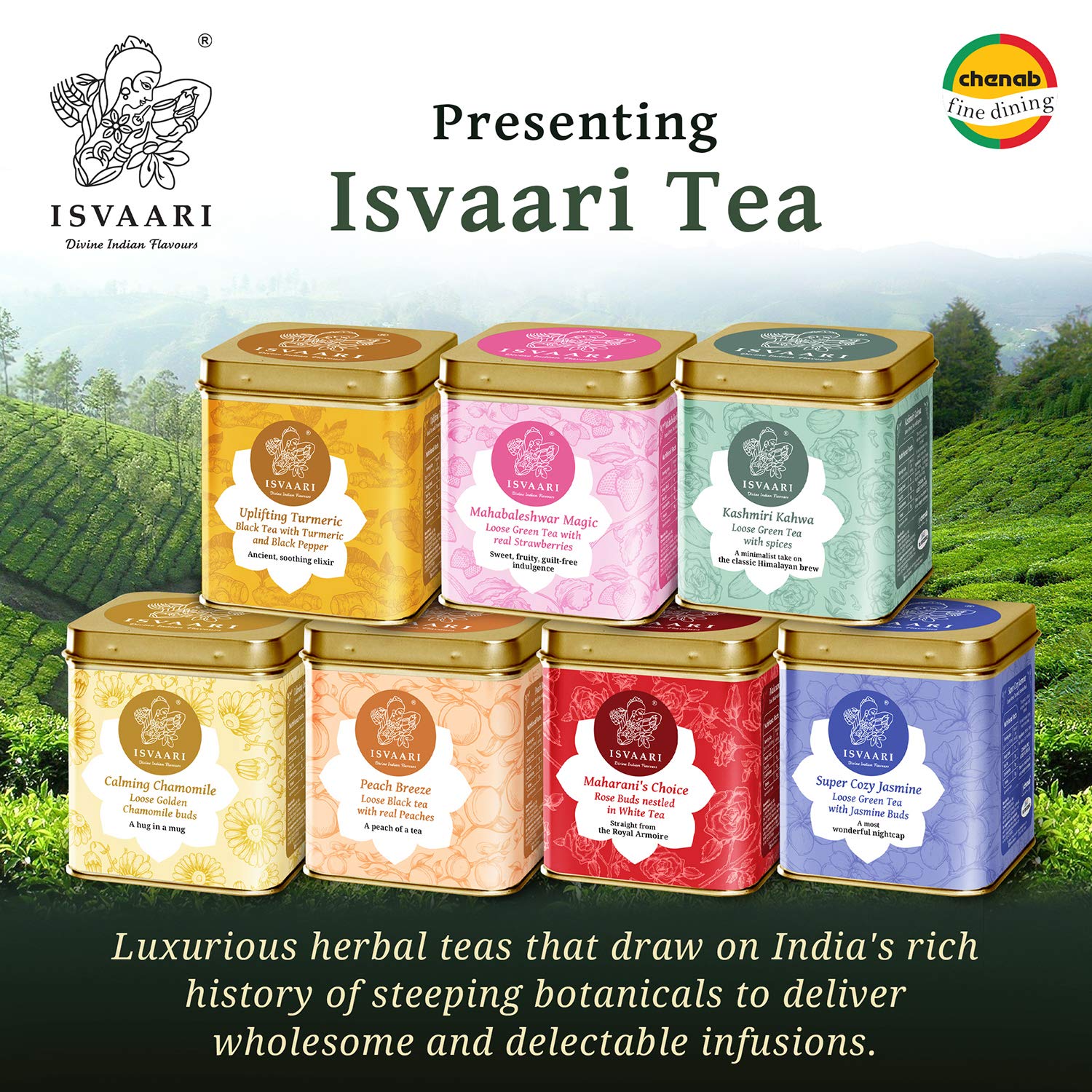 Isvaari Flavored Tea (Kashmiri Kahwa Tea, 50g) - Chenab Gourmet