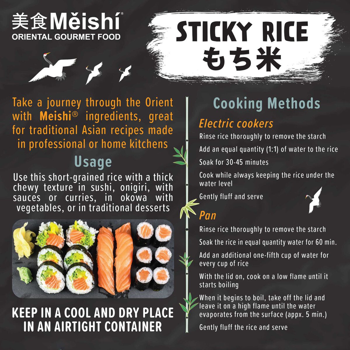 Meishi Short grained Sticky Rice - Chenab Gourmet