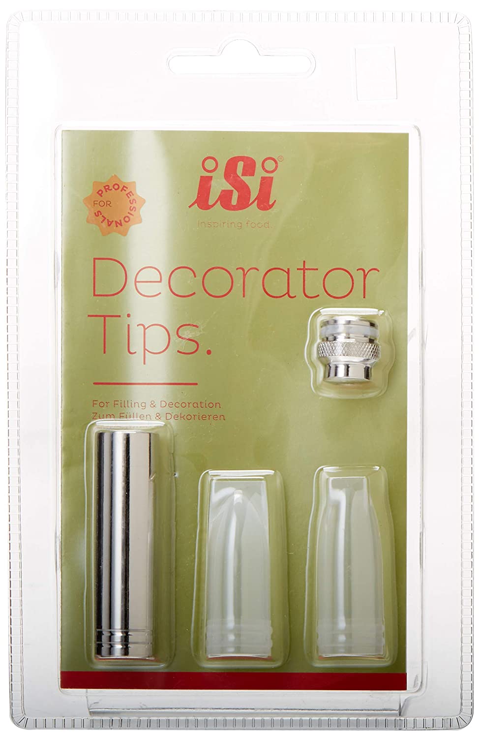 iSi Decorator Tips adaptor plus 3 tips in blister - Chenab Gourmet