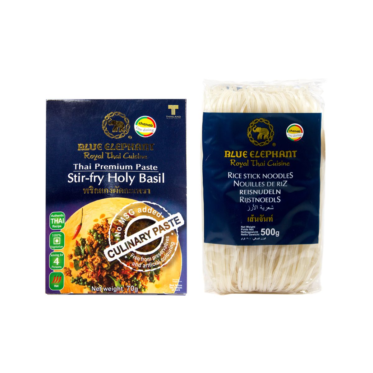 Blue Elephant Rice Noodles With Thai holy Basil stir Fry Paste - Chenab ...